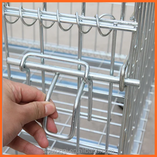 Foldable Metal Storage Cage Rack with Wheels - Space-Saving Industrial ...