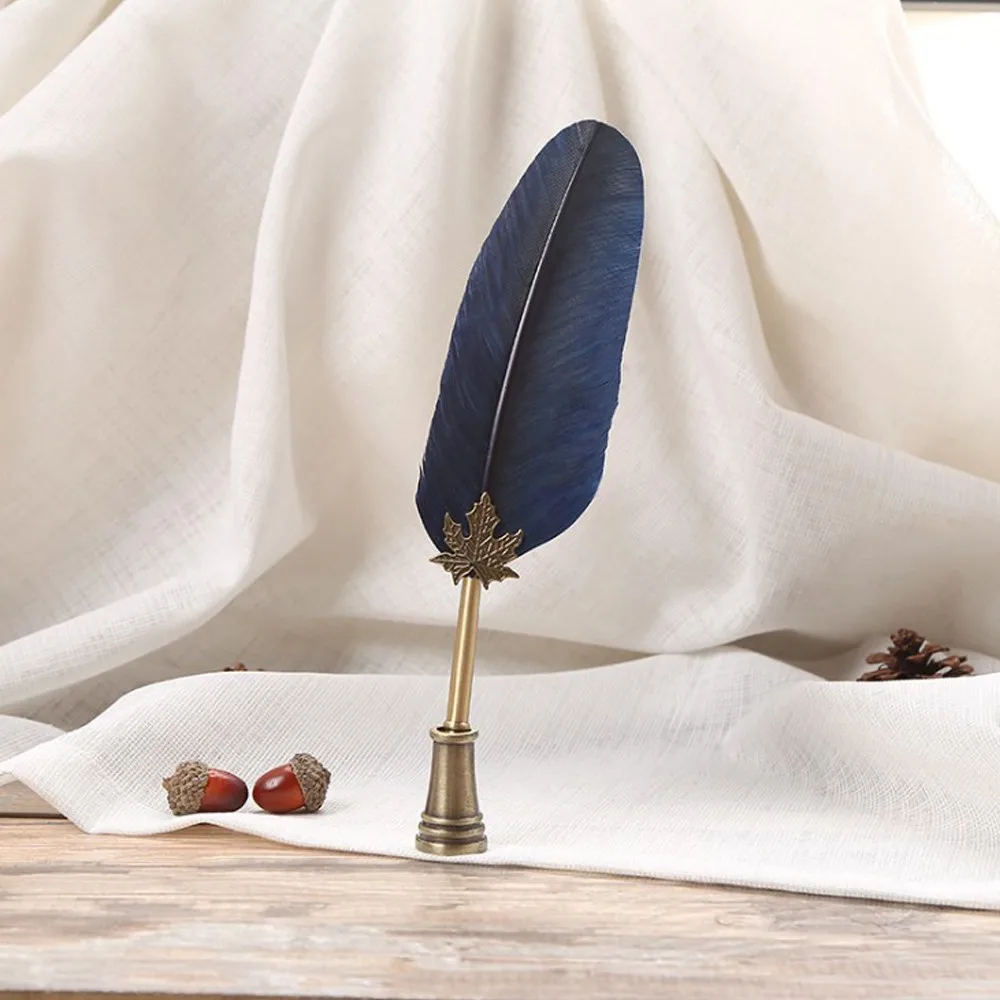 Hot Antique Promotional Quill Feather Pen Set With Ink Bottle Gift Box ...