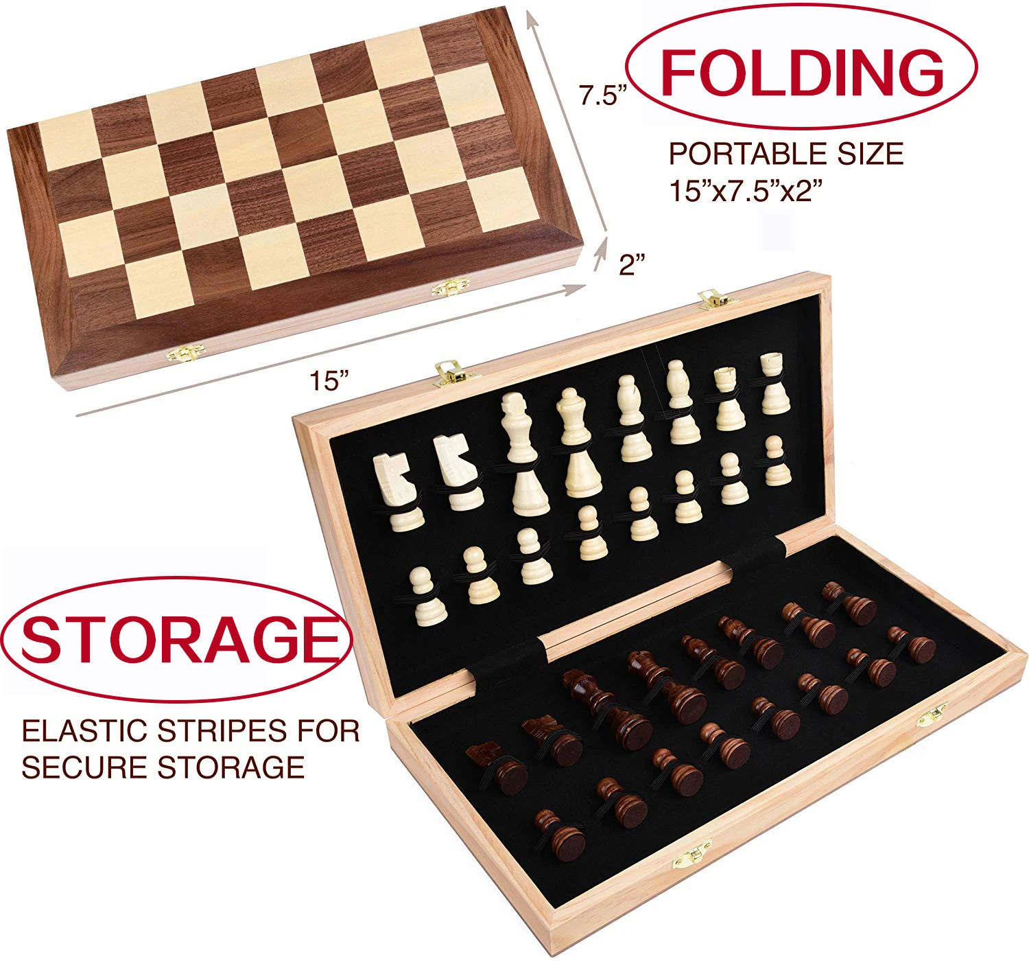 Professional Chess Set Wooden Beginner Chess Set For Kids And Adults ...