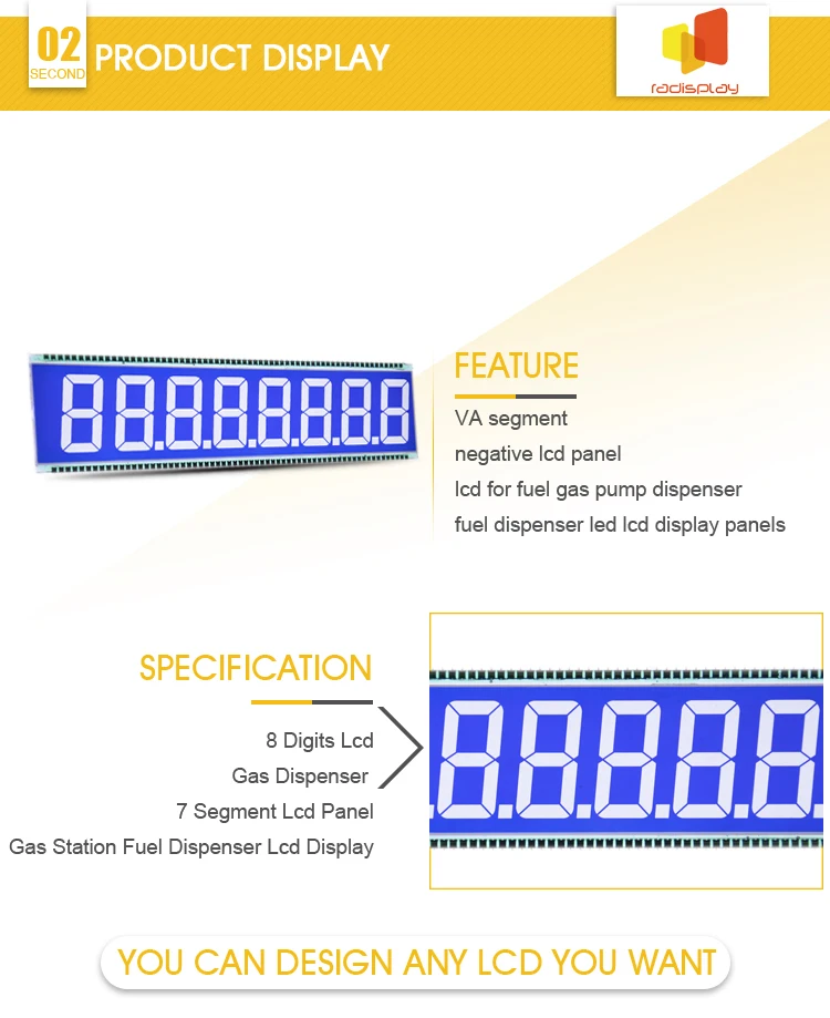 Customized Lcd Display With Pin Connection For Petrol Pump - Buy 12 ...