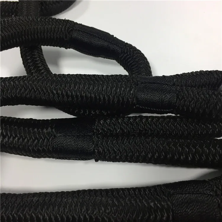 20mm Diameter Rope Black Nylon Double Braided Rope With Eye Eyelets ...