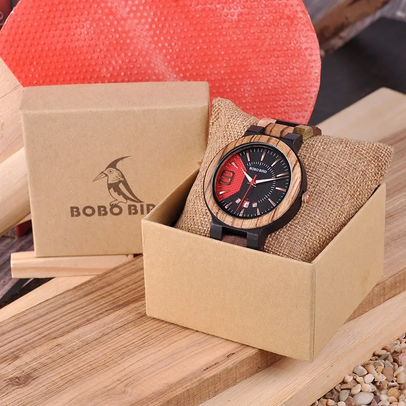 Bobo Bird 2018 Wholesale Men Wood Watch With Japan Quartz Movement Date ...