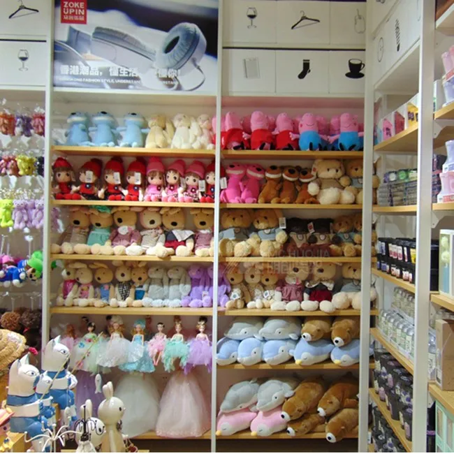 Portable Miniso Wooden Metal Supermarket Display Shelves Store Shelving ...