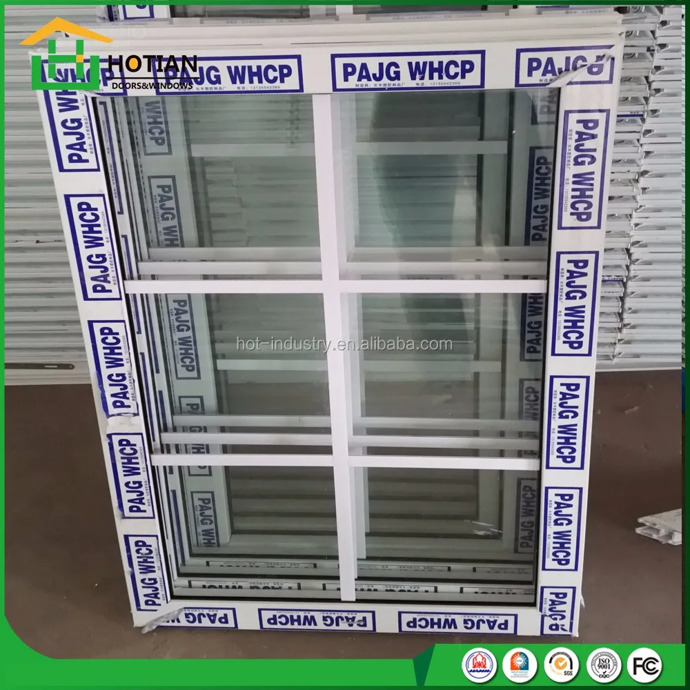 High Quality Air Ventilation White Color Pvc Casement Window With Three ...