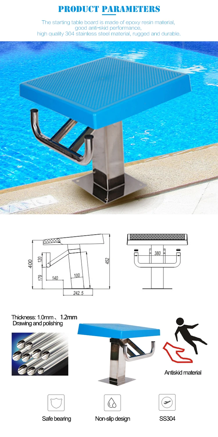 Durable Diving Platform Removable Standard Swimming Pool Starting ...