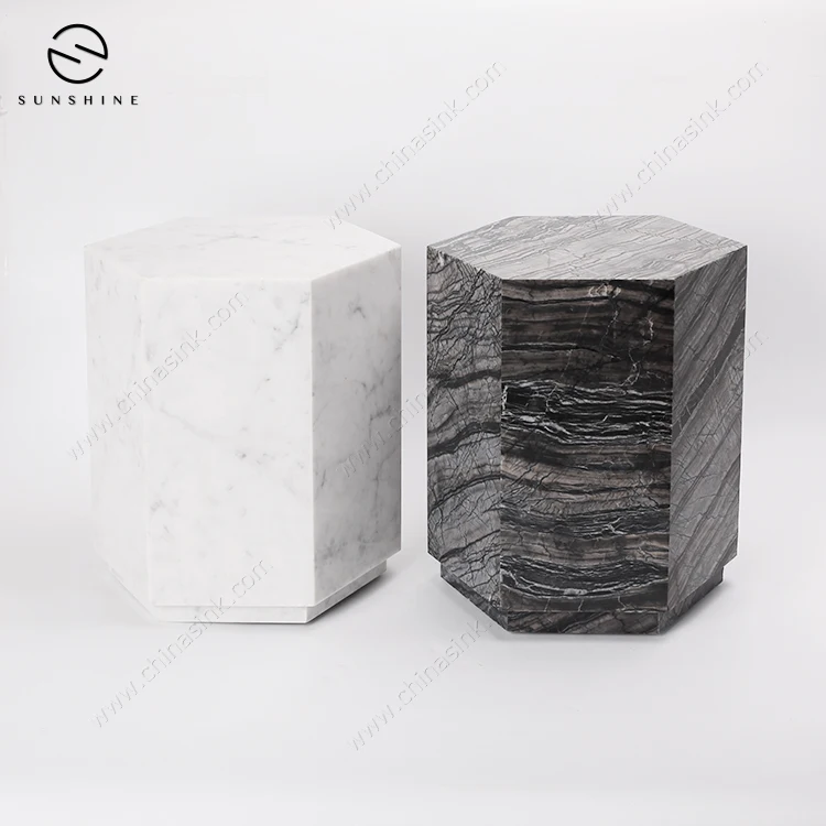 Elegant Marble Display Table Side Tables Nightstands for Home Furniture ...