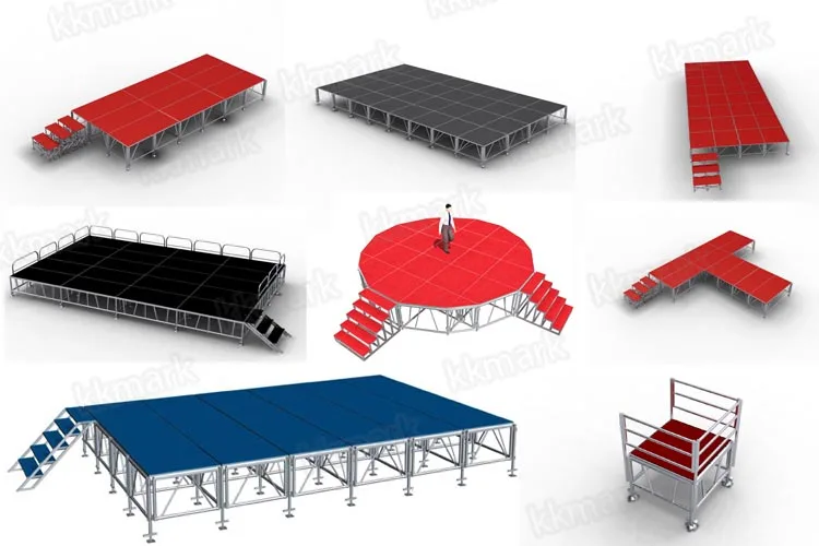 Pakistan Wedding Stage - Folding Wooden Platform Detail