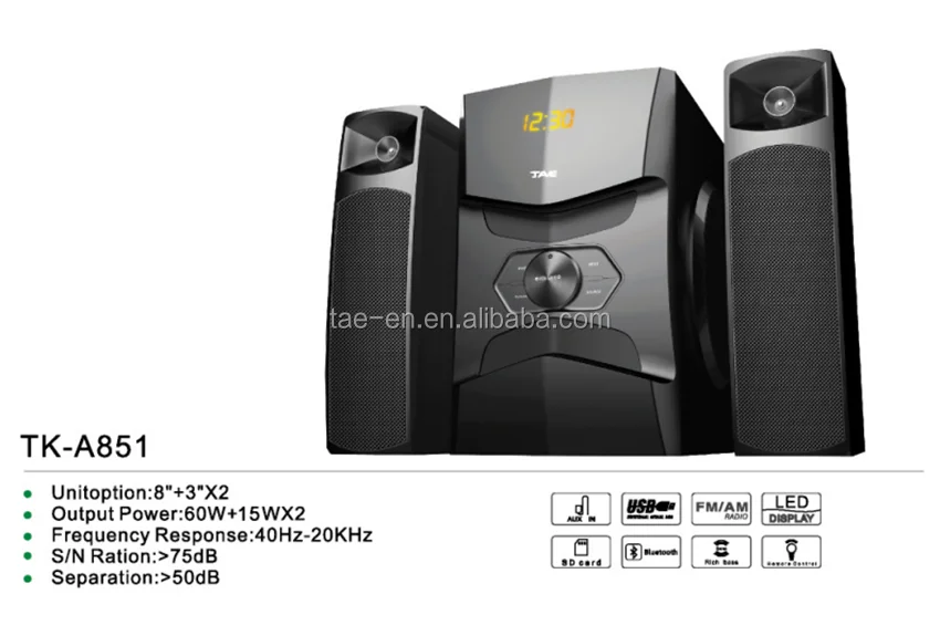 Tk-851-2.1 5.1home Theater System Multimedia Speaker 2.1 Speakers With ...