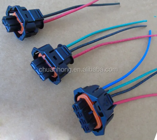 Connector 3 Pin Common Rail Diesel Injector Plug For Bosch Type ...