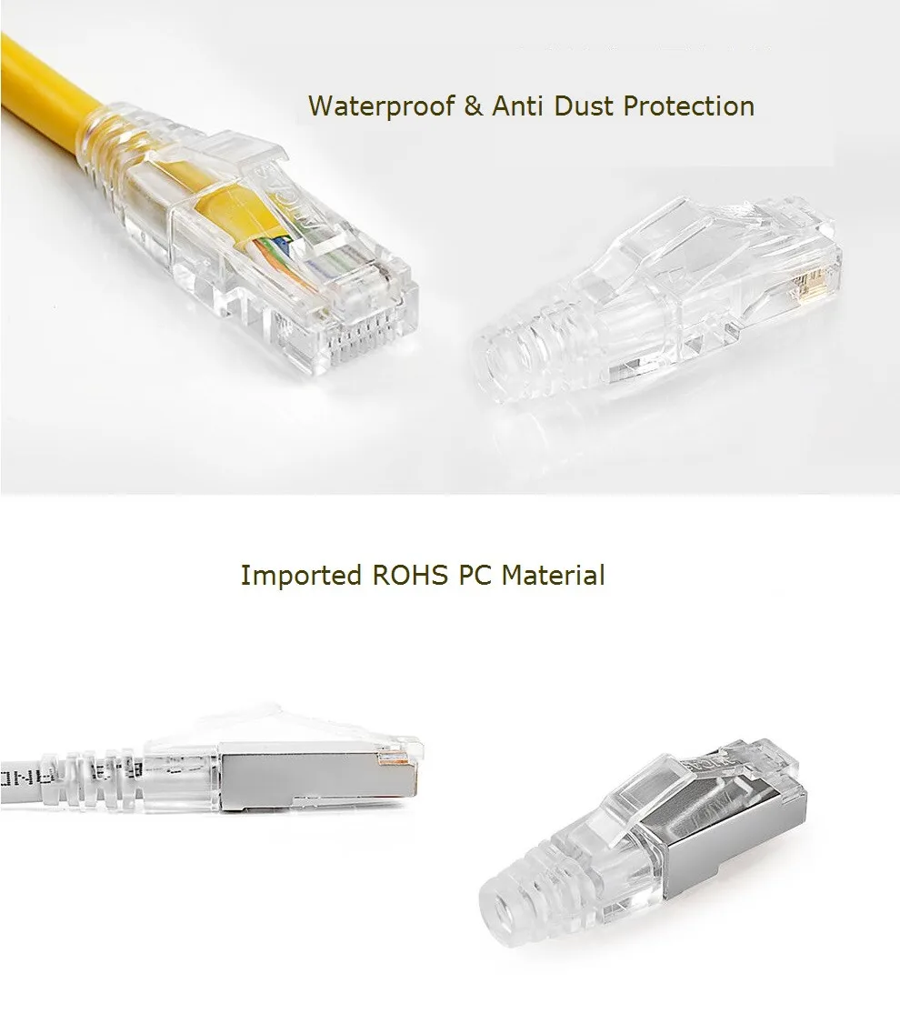 Cat6 Clear Network Cable Rj45 Rohs Pc Connector Boot - Buy Rj45 Boot ...