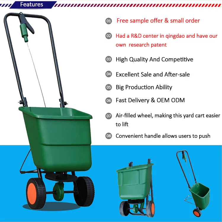 Garden Hand Fertilizer Spreader Lawn Manual Fertilizer Spreader Seed ...