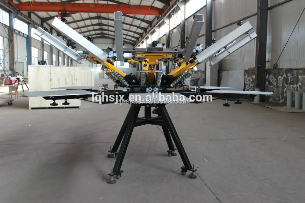 Hot Sale Enhanced 8 Color And 8 Station T-shirt Manual Rotating Screen ...