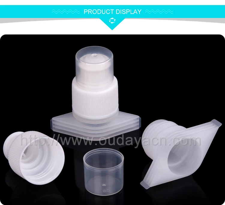Hot Sale 22mm Push Pull Plastic Spout With Lid For Stand Up Water Bag ...