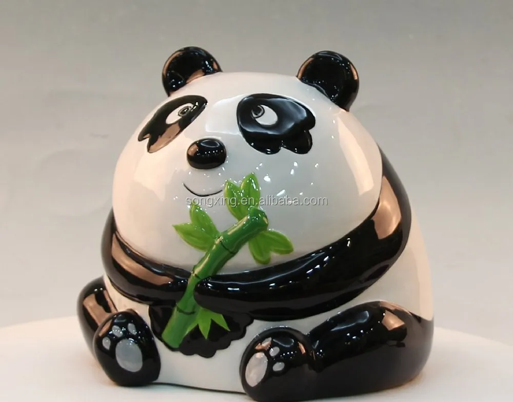 China Giant Panda Large Capacity Ceramic Piggy Bank For Gift - Buy ...