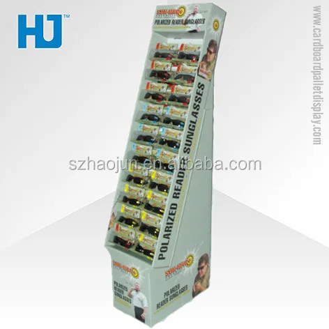 Double Side Corrugated Display Stand For Sunglasses,Free Standing ...
