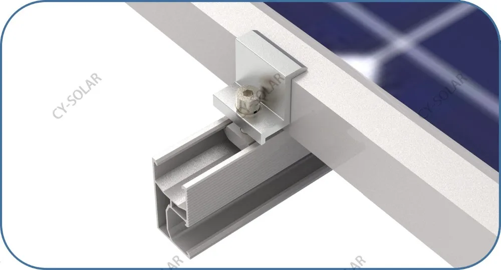 Aluminum Solar Panel End Clamps For Solar Mount Energy Home System ...