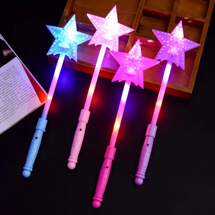 Shining Star Glow Stick Colorful Led Glow Stick Rose Star Heart Shaped ...