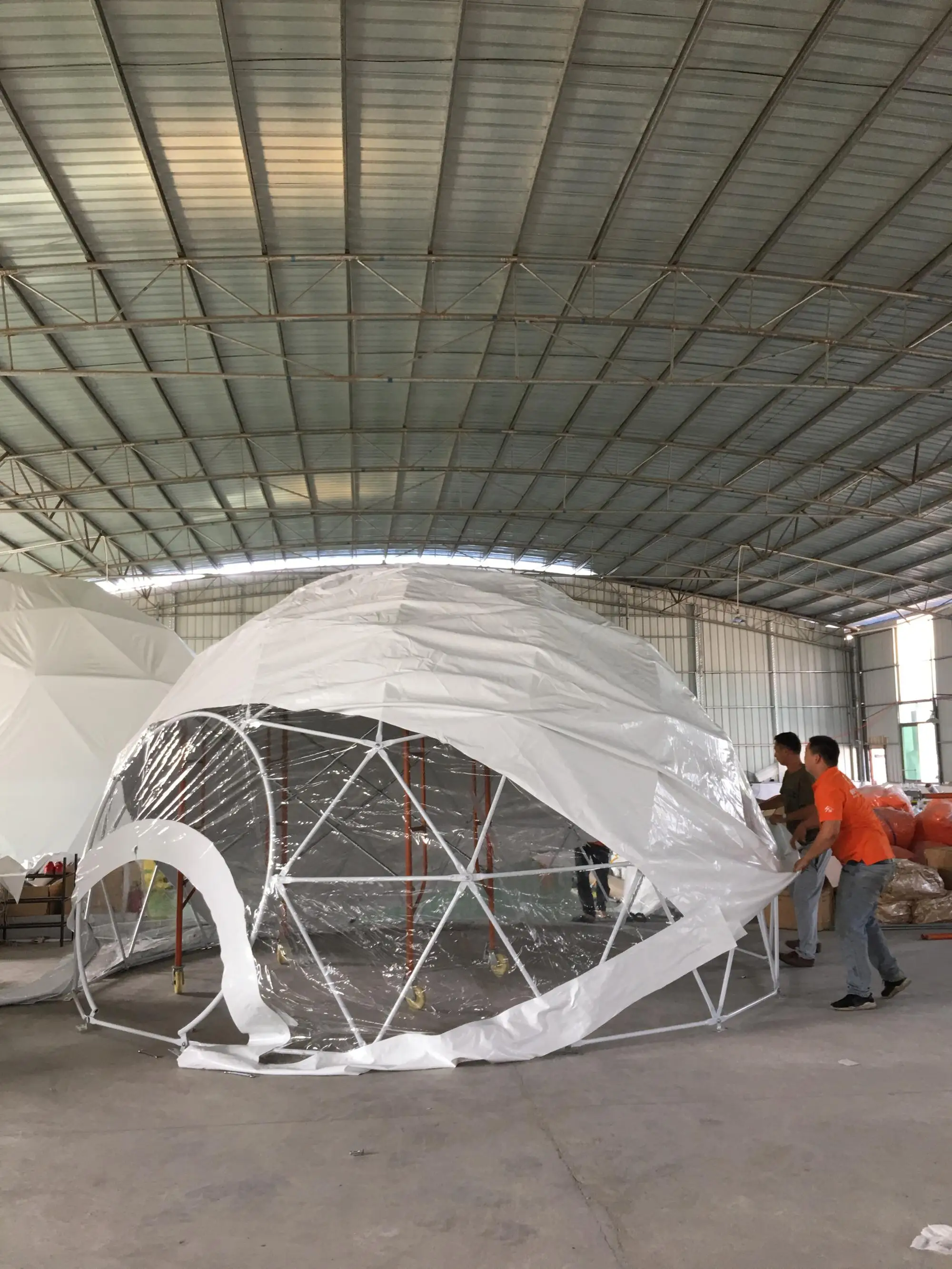 Special Outdoor 6m Galvanized Steel Yurt Geodesic Dome Tent With Round ...