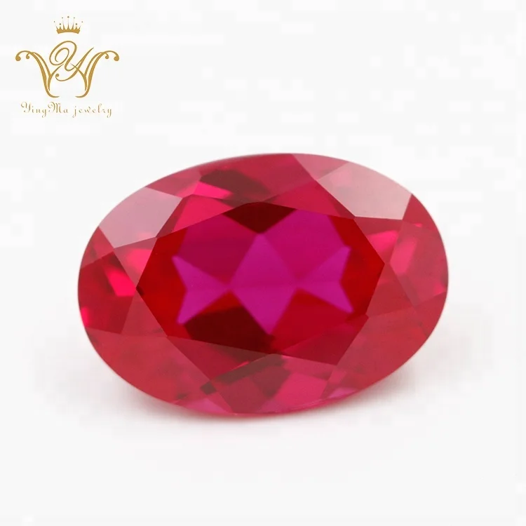 Artificial Ruby Gemstone Oval Cut 5# Ruby - Buy 5# Ruby,Oval Cut Ruby ...
