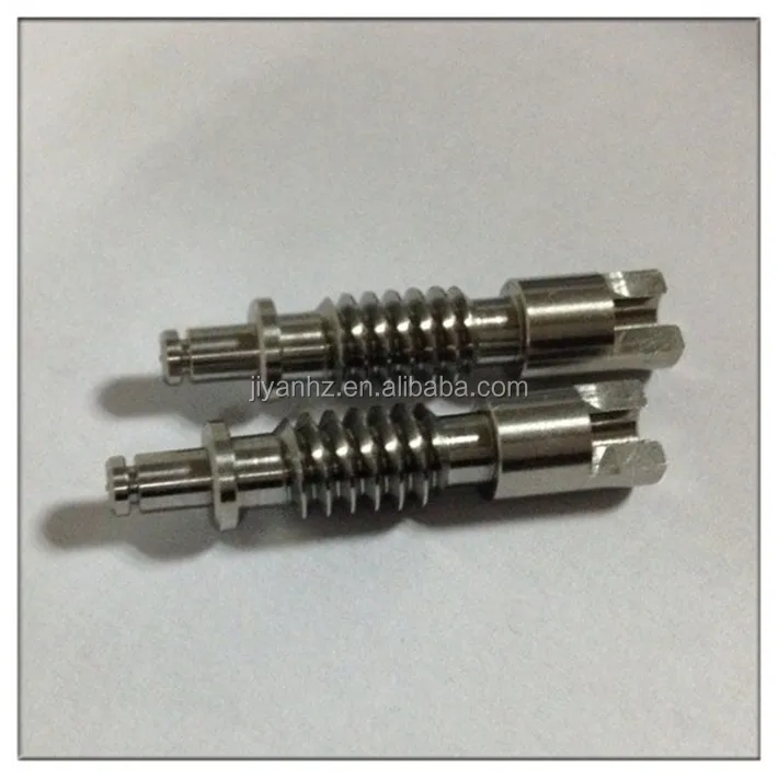 Custom Made Steel Gear Shaft - Worm Gear Screw Threaded