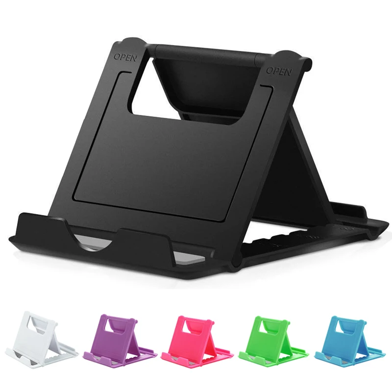 Portable Universal Plastic Cell Phone Stand Adjustable Foldable Desktop ...