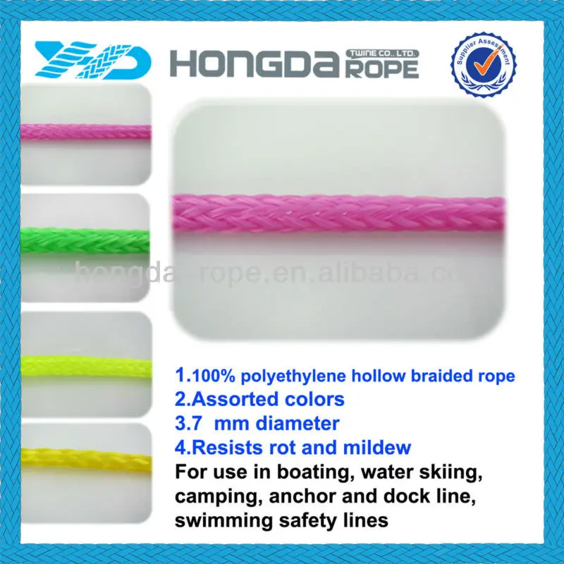 7mm Diameter Pink Rope & Polyethylene Rope Hollow Braid - Buy ...