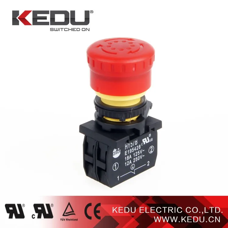 KEDU 16A Push Button Switch With UL TUV CE Approved HY57B-2 - GoldSupplier