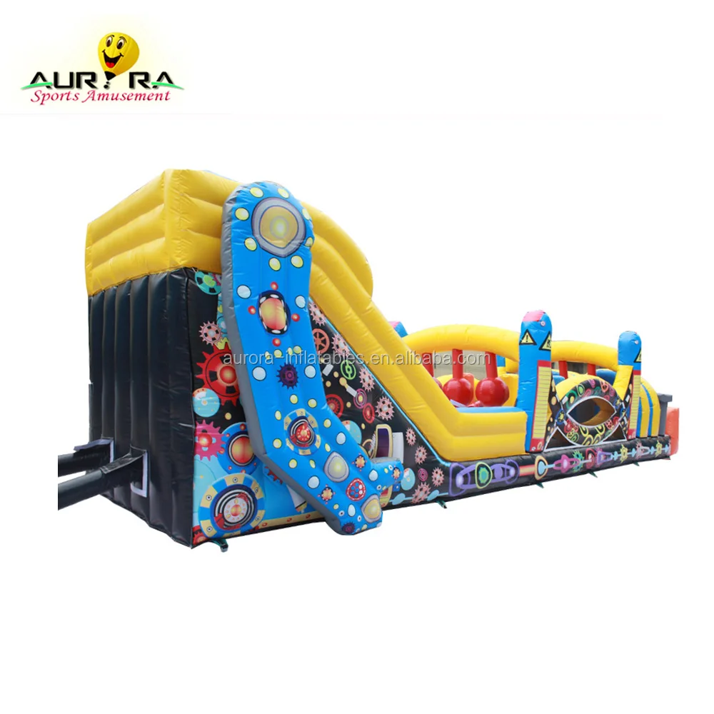 High Quality Pvc Large Inflatable Obstacle Course With Bounce House ...
