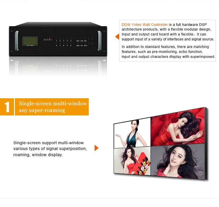 4x4 Video Wall Controller 4k For Video Conference Professional Audio ...