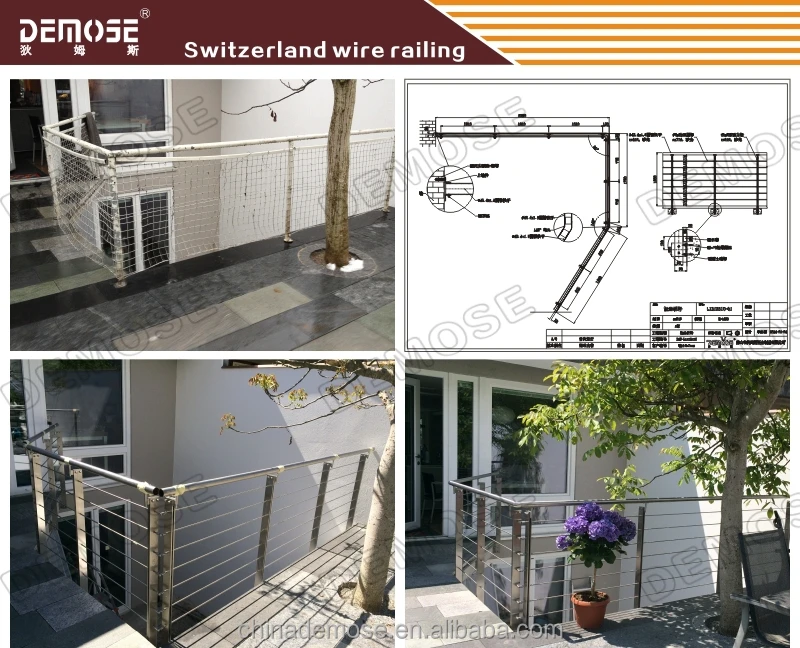 Prefab Metal Railing Systems Outdoor Stainless Steel Balcony Railings ...