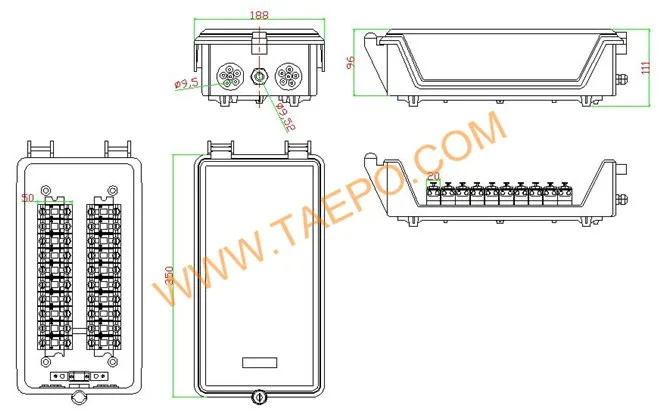 Outdoor 20 Pairs Cable Terminal Box For Stb Module - Buy Terminal Box ...