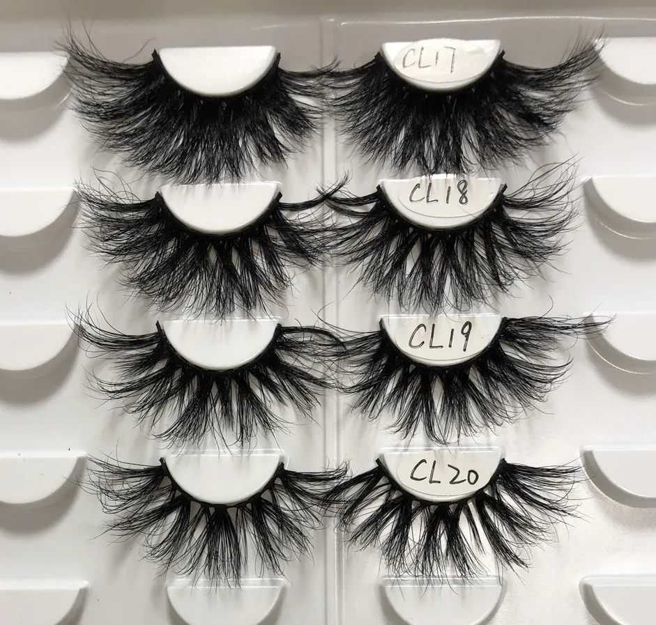 Private Label Super Long Dramatic 25mm Eyelashes 3d Mink Lashes With ...