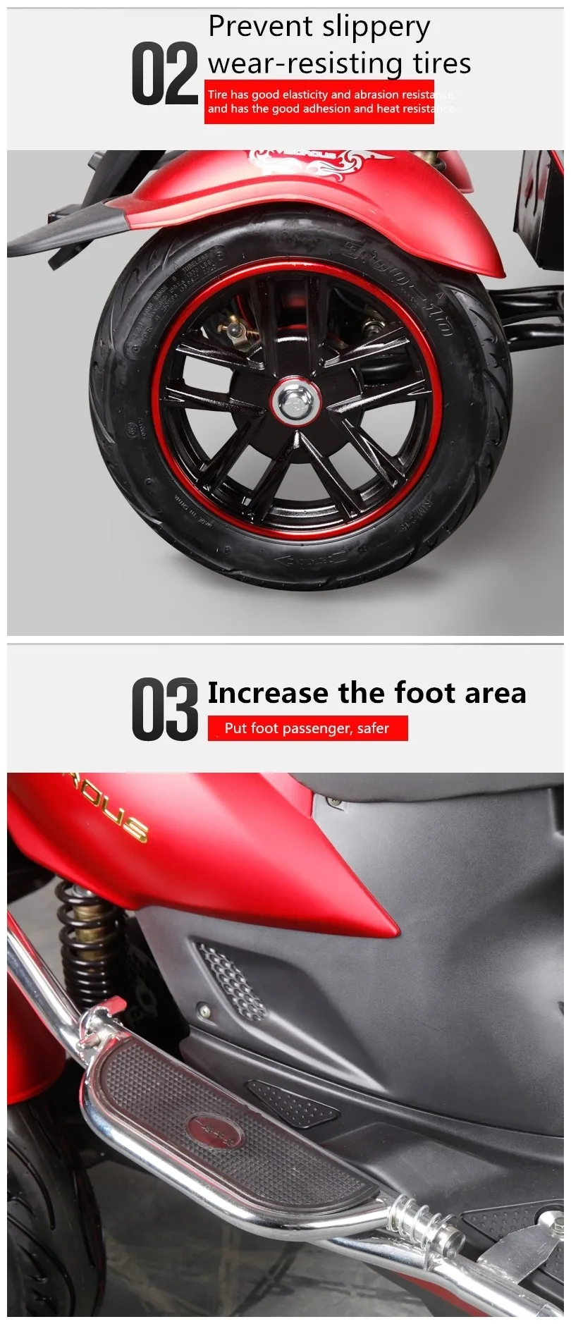 Geared Motor People Electric 500w 3 Wheel Electric Mobility Scooter ...