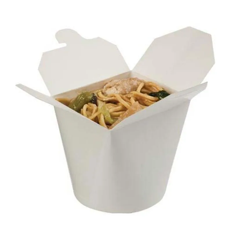 Disposable Square Bottom White Cardboard Takeaway Noodle Box - Buy ...