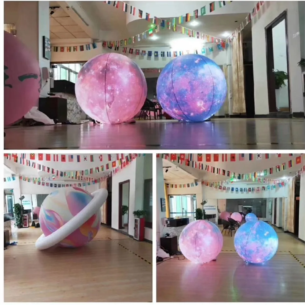 Factory Hot Sale Giant Inflatable Planet For Decoration,Large Led ...