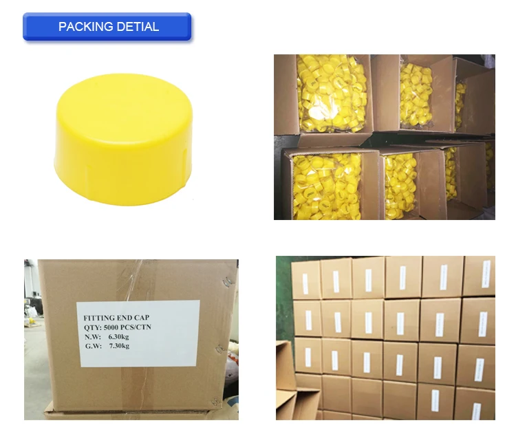 Yellow Color Pe Material Weight 48mm Diameter 7.5g Flexible End Cap For ...
