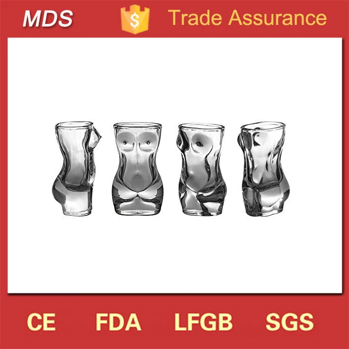 Custom 45ml Sexy Woman Body Shaped Shot Glass for Party Gift