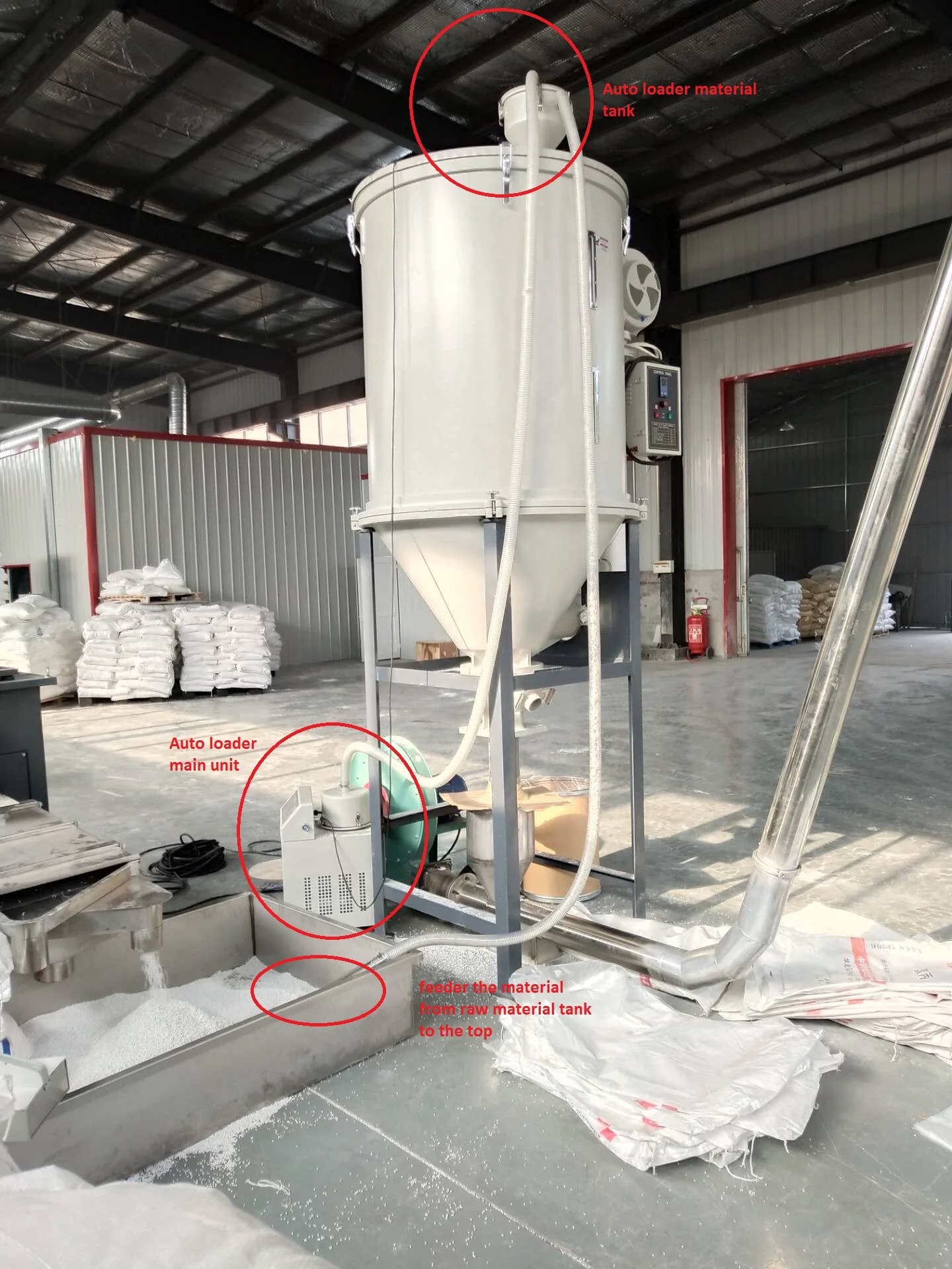 China Factory Support Afford Industrial Plastic Raw Material Hopper ...