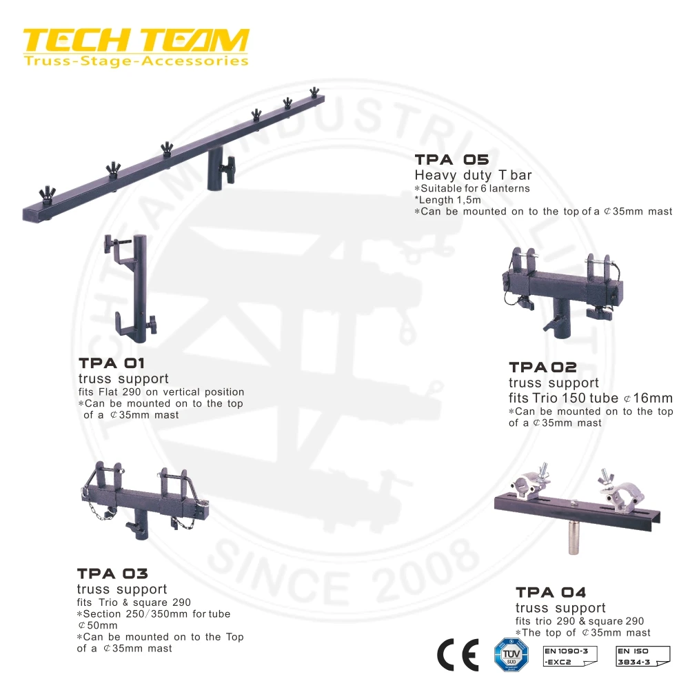 Multipurpose Lifting Truss Crank Stand T-Bar Adapter - TECH TRUSS