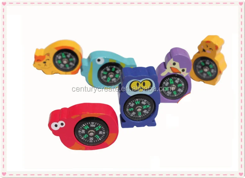 Educational Kids Toy Wood Mini Compass - Buy Colorful Funny Wooden Mini ...