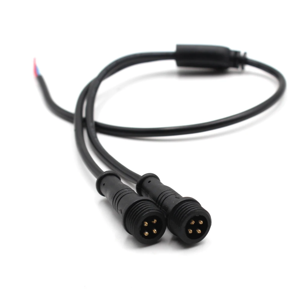 1 To 2 Splitter 4 Pin Ip 68 Male Water Proof Cable Electrical 4 Pin ...
