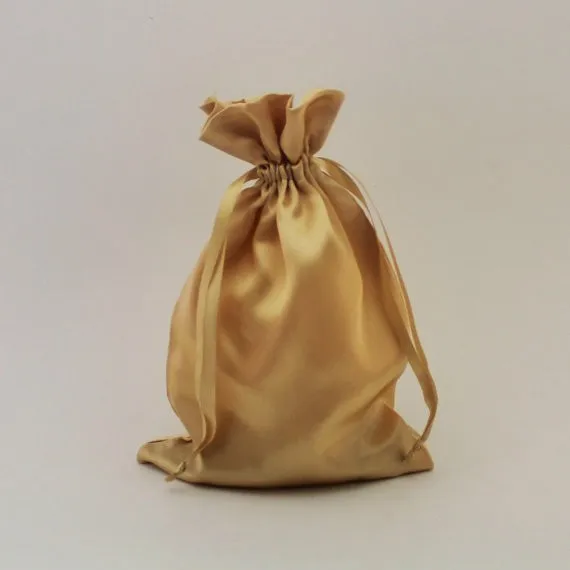 Custom Printed Gold Satin Pouch For Jewelry - Buy Satin Jewellery Pouch ...