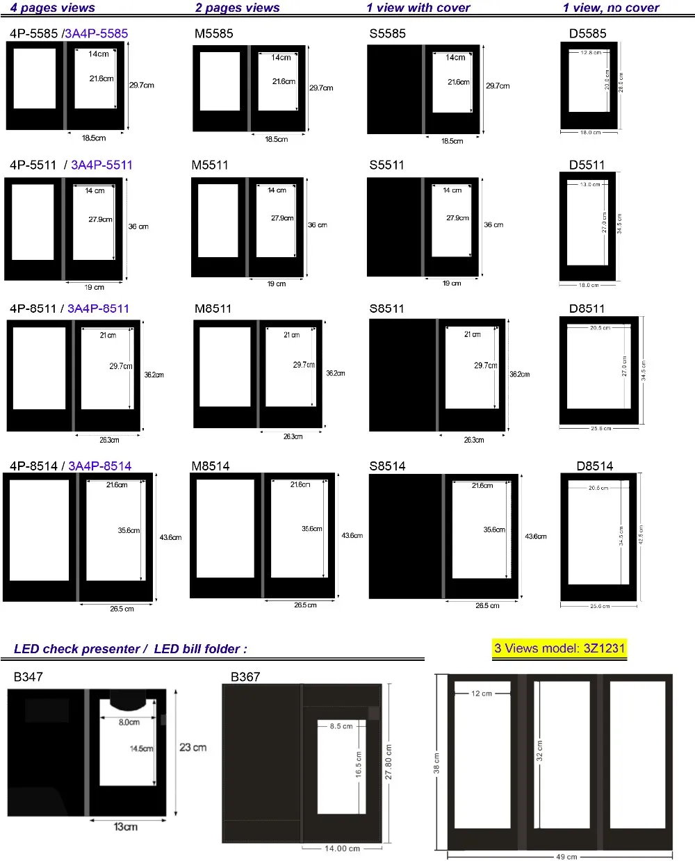 3 Pages Illuminated Led Menu Card,Tri-folded Menu Cover With Led Light ...