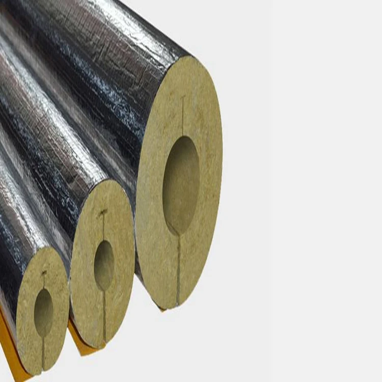 Non-combustible Fireproof Insulation 120kg/m3 Rock Wool For Steam Pipe ...