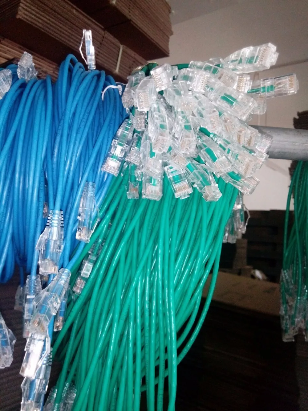 Spiral Retractable Coil Network Cat5e Patch Cable for Ethernet