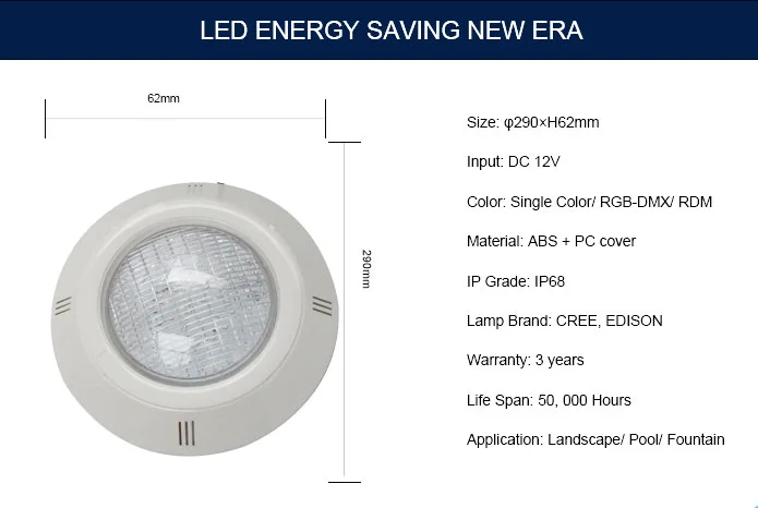 RGB IP68 LED Light - Swimming Pool Illumination Solutions