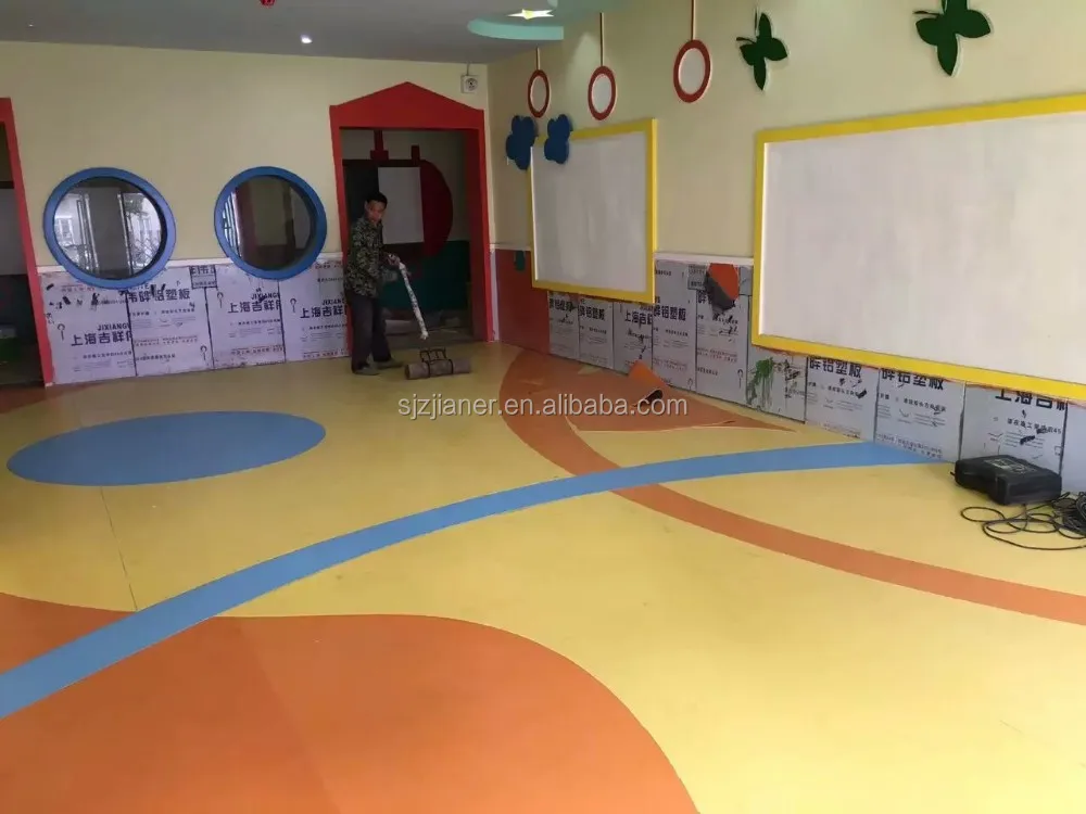 Children Room Colorful Design Vinyl Floor Mats Kindergarten Classroom ...