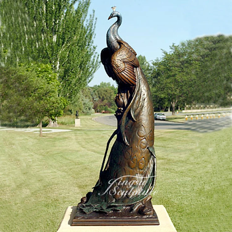 Beautiful Design of Bronze Peacock Statue - Outdoor Decor