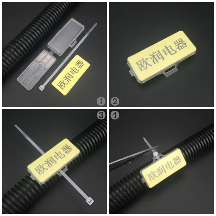 OUORO 3010 Waterproof Plastic cable marker box cable tie marker tag ...