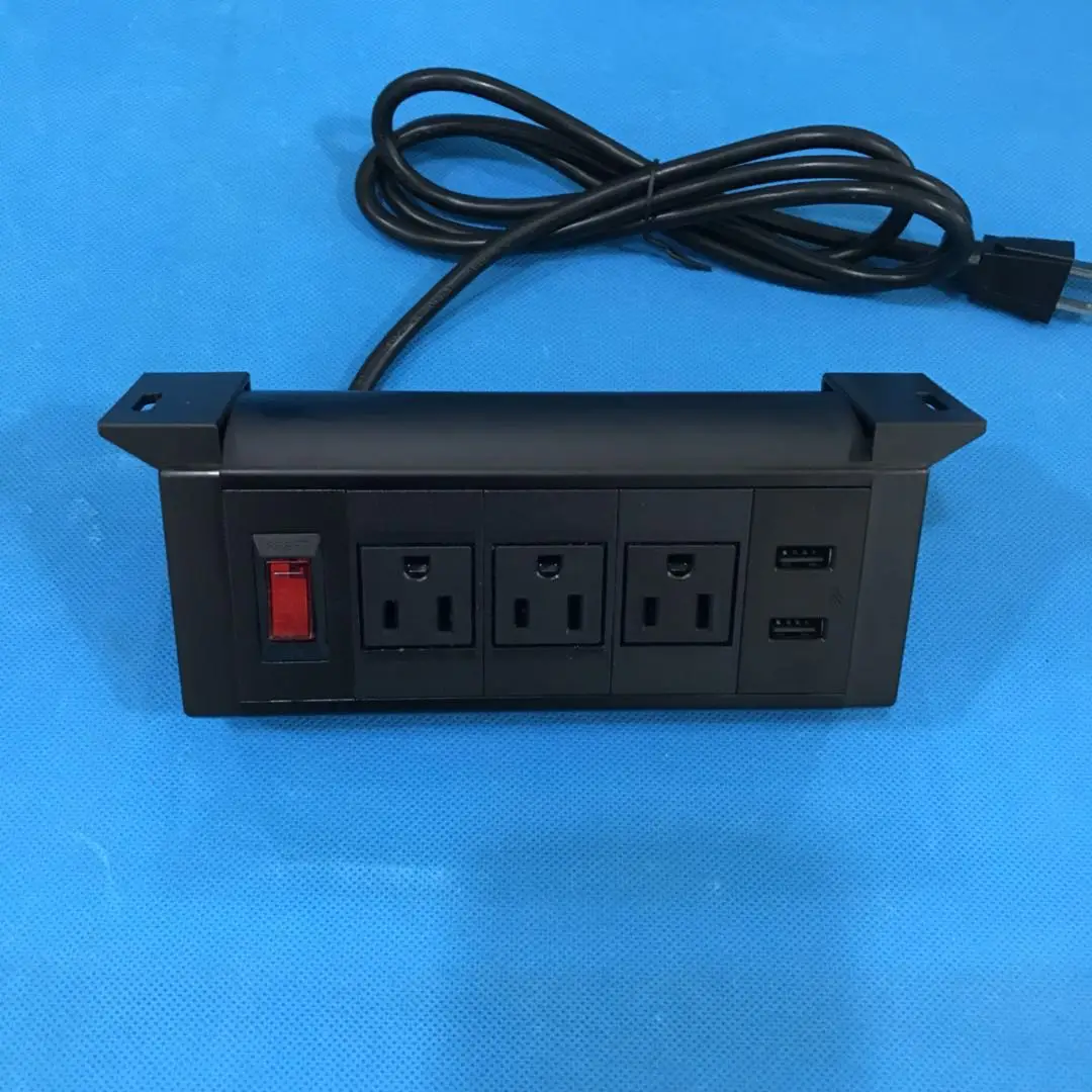 Hanging Desk Edge Socket Under Desk Power And Data Modules With Switch ...